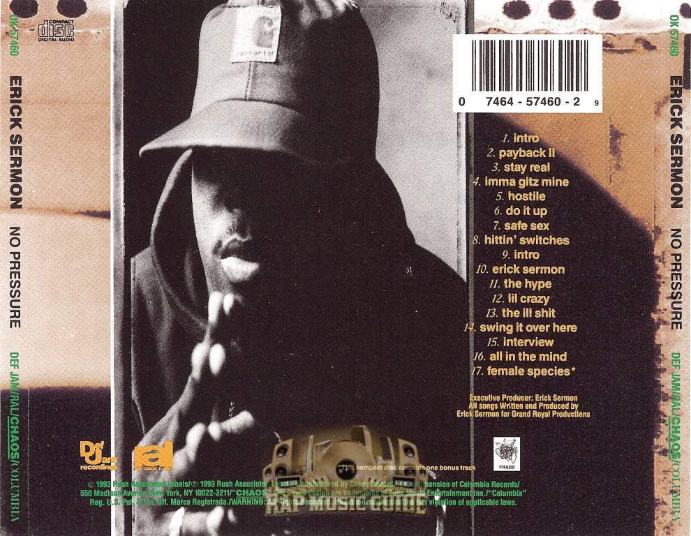 Erick Sermon No Pressure Cd Rap Music Guide